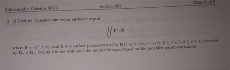 Solved Page 3 Of5 Multivariable Calculus M273 Section 16 5