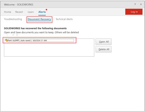 Solidworks Data Recovery Auto Recovery And Backup Settings Ime Wiki