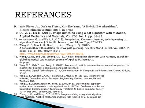Bat Algorithm And Applications Pptx