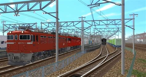 Vrm5版ed75ー111jr重連から 鉄道模型シミュレータ―5で一人遊びだ。