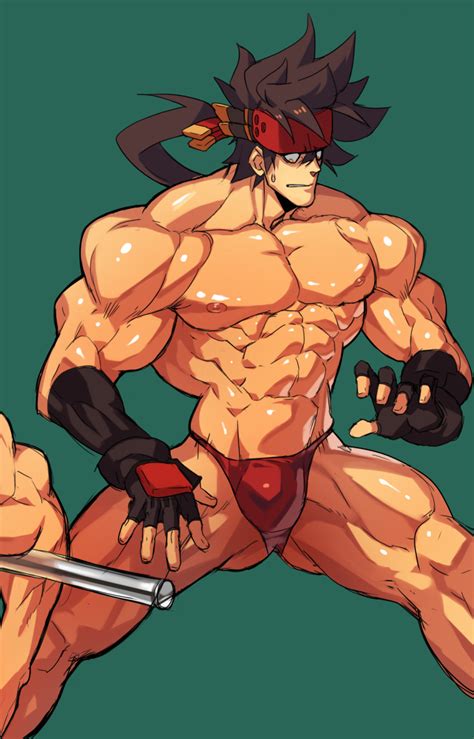 Rule 34 Bara Bulge Guilty Gear Headband Male Male Only Muscles Muscular Na Insoo Rennik Sol