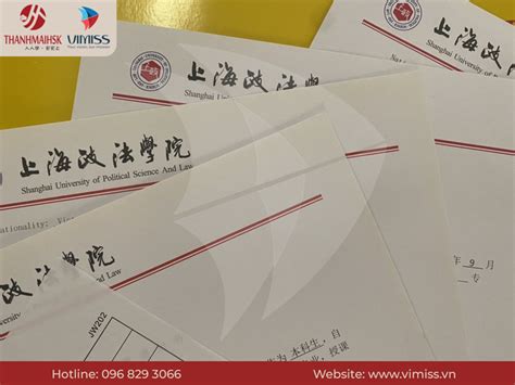 Giấy Báo Nhập Học Csc Sgs Đại Học Chính Pháp Thượng Hải 2022