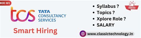 Tcs Smart Hiring Syllabus 2023 Tcs Ignite And Xplore Assessment Classic Technology