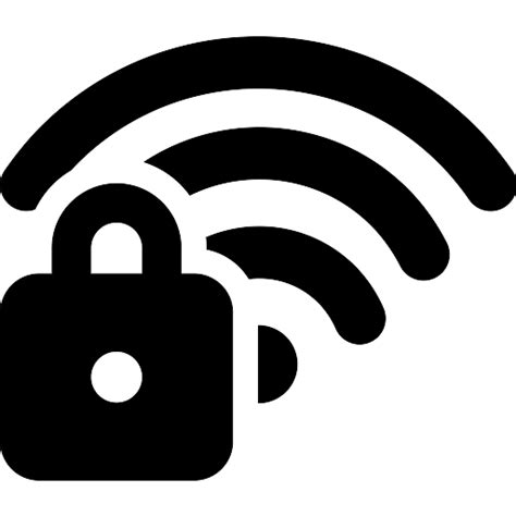 Wifi Strength Lock Outline Icon Svg Png Free Download
