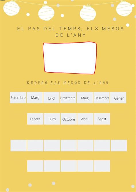 mesos de l any worksheet live worksheets