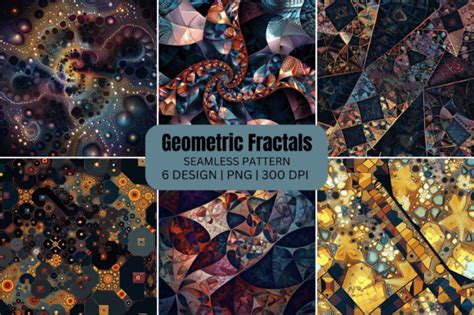 Geometric Fractals Seamless Patterns Graphic By Gooboat · Creative Fabrica