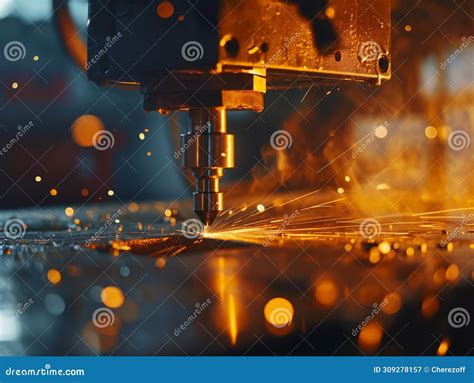 A Modern Cnc Machine Cuts Metal Stock Image Image Of Manufacturing Manufacture 309278157