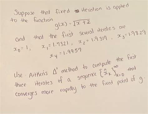 Solved Suppose That Fixed Iteration Is Applied To The
