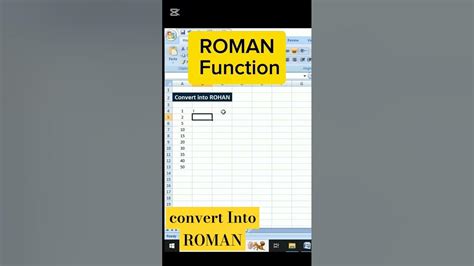 Roman Function In Excel Excelformula Exceltips Newexcel Exceltips Exceltech Exceltutorial