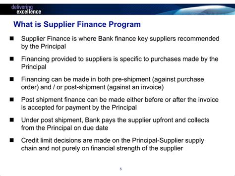 Supplier Finance Program Workflow Ppt