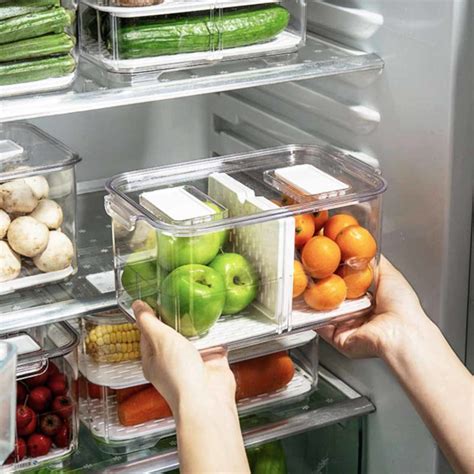 Klear Stackable Fridge Organizer Bins Container Storage Style Degree
