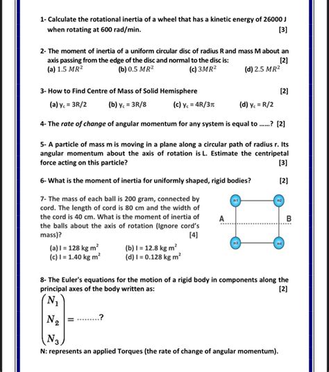 Solved Calculate The Rotational Inertia Of A Wheel That Chegg Com