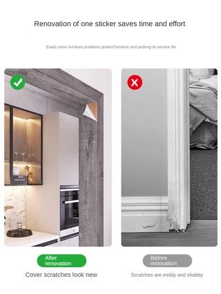 Door Frame Edge Wrapping With Self Adhesive Wood Grain Wall Sticker Color Change Wall Corner
