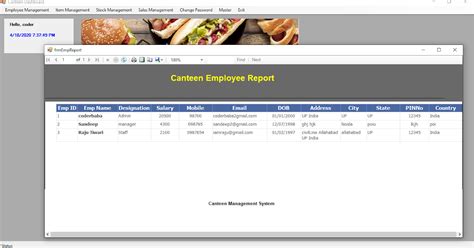 Canteen Management System Project In Vbnet With Ms Sql Server Database