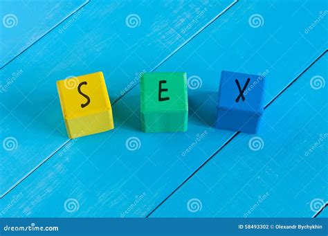 Sexo Palabra En Los Cubos Coloridos O Los Bloques De Los Niños Foto de archivo Imagen de