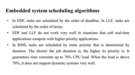 embedded system scheduling algorithm pptx