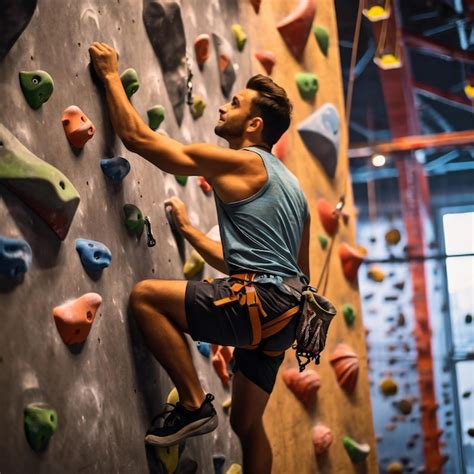Premium Ai Image Indoor Rock Climbing