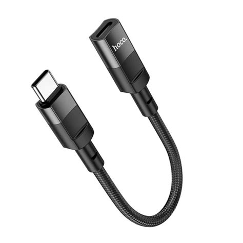 Hoco U107 USB C Male To IP Female Adapter For CHARGING ONLY Black