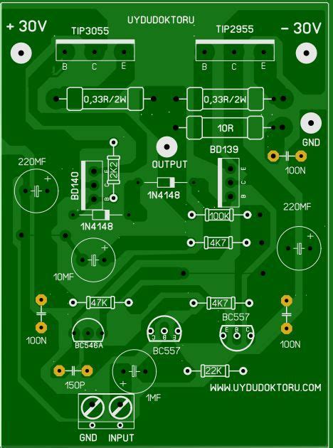 50 Watt Power Amplifier Circuit Using Mosfets Devre şeması Hoparlörler Devre