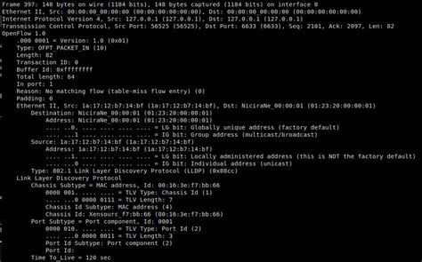 how to monitor openflow messages with packet sniffer