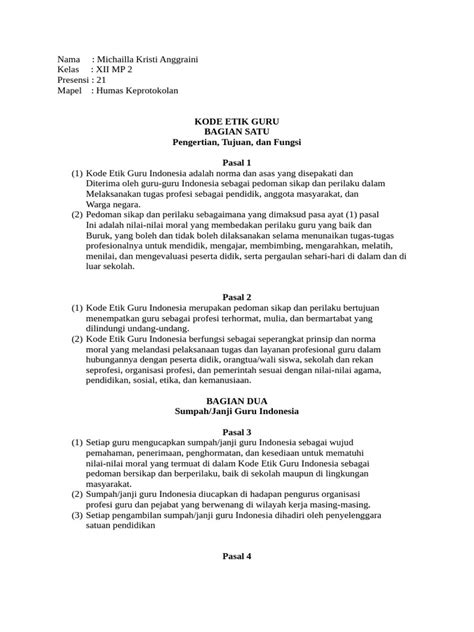 Kode Etik Humass Pdf