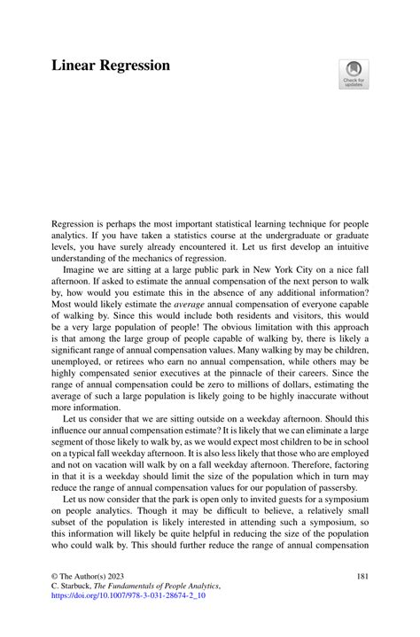 Pdf Linear Regression