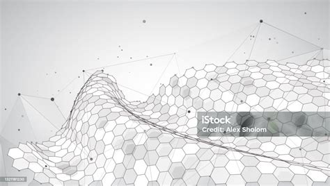 육각형과 추상적 인 벡터 배경 3d 디자인 가상 세계 흐름에 대한 스톡 벡터 아트 및 기타 이미지 흐름 데이터 육각형 Istock