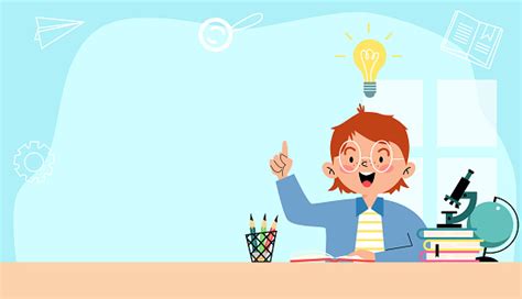 어린이를 연구하고 텍스트 평면 벡터 일러스트레이션을 위한 공간을 복사하는 배너입니다 결정에 대한 스톡 벡터 아트 및 기타 이미지 결정 공부 교육 Istock