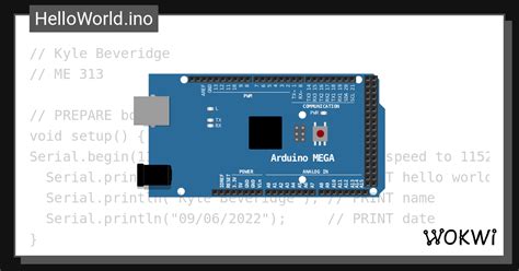 HelloWorld Ino Wokwi ESP32 STM32 Arduino Simulator