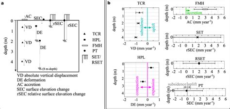 Below Ground Marsh Deformations And Accretion Rates Using The Dataset Download Scientific