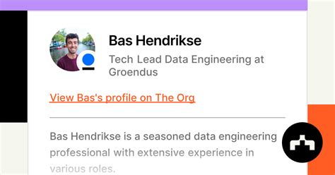 Bas Hendrikse Tech Lead Data Engineering At Groendus The Org