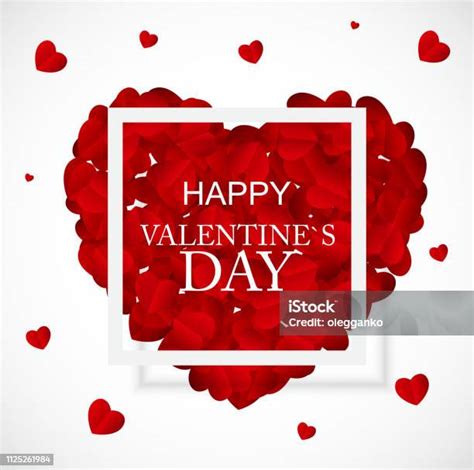마음으로 행복 한 발렌타인 데이 카드입니다 벡터 일러스트 레이 션 0명에 대한 스톡 벡터 아트 및 기타 이미지 0명 3차원 형태 개발 Istock