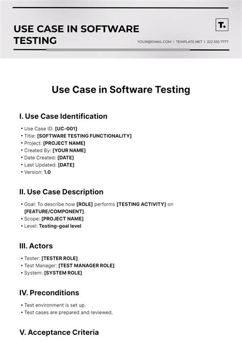Free Use Case In Software Testing Template To Edit Online