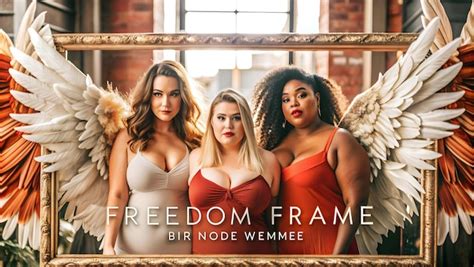 Plus Size Model Flower Border Frame With Growth Text Concept As A