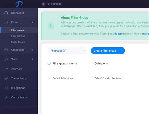 Create Filter Group Sobooster Documentation