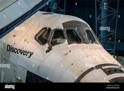 Cockpit View Of The Space Shuttle Discovery On Display At The Steven F Udvar Hazy Center Part