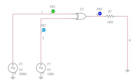 XOR GATE Multisim Live