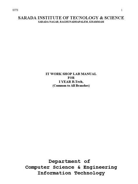 Itws Lab Manual Pdf Bios Personal Computers
