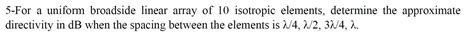 solved 5 for a uniform broadside linear array of 10