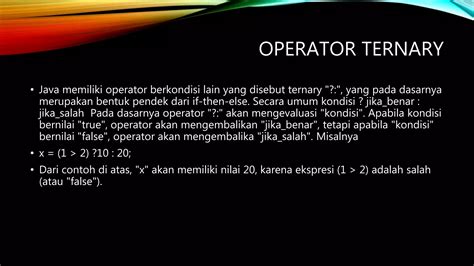 4 Tipe Data Dan Operator Java Pptx