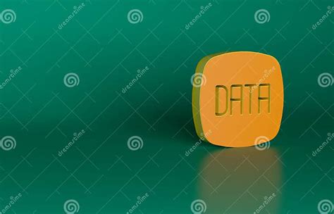 Orange Data Analysis Icon Isolated On Green Background Business Data Analysis Process