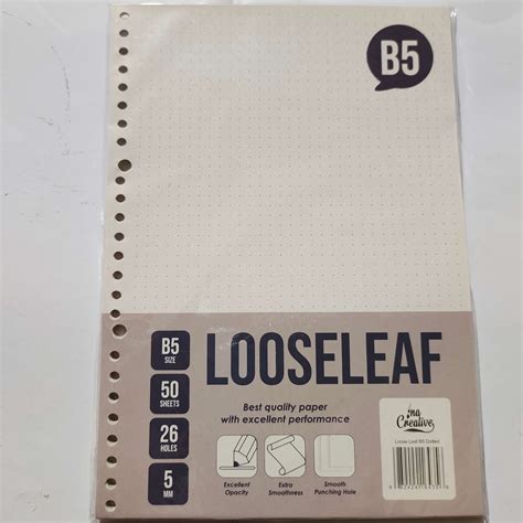 Jual Loose Leaf B5 Titik Isi Binder B5 Titik Loose Leaf B5 Dotted Shopee Indonesia