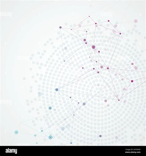 Abstract Connection Background With Molecule Structure Science And Network Vector Illustration