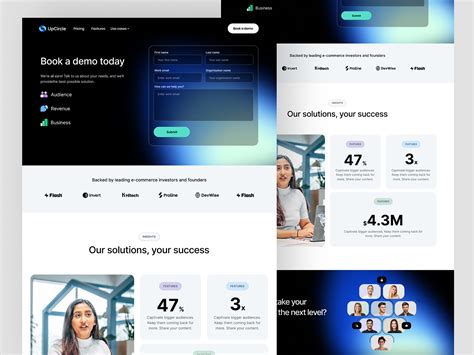 Upcircle Saas Landing Page Design Book A Demo By Emilian For Designup On Dribbble