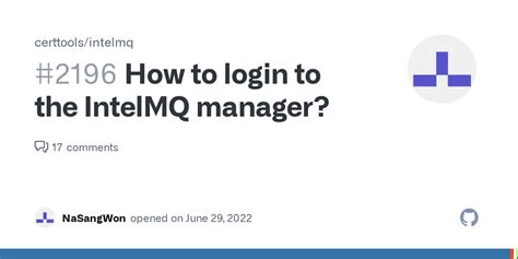 How To Login To The Intelmq Manager · Issue 2196 · Certtoolsintelmq