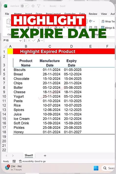 Highlight Expiry Date Via Conditional Formatting 📈💯🤯 Exceltips Conditionalformatting