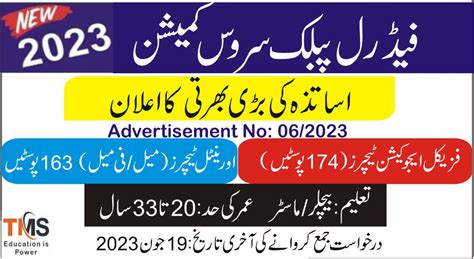 Exciting Career Opportunities Through Fpsc Advertisement No 062023