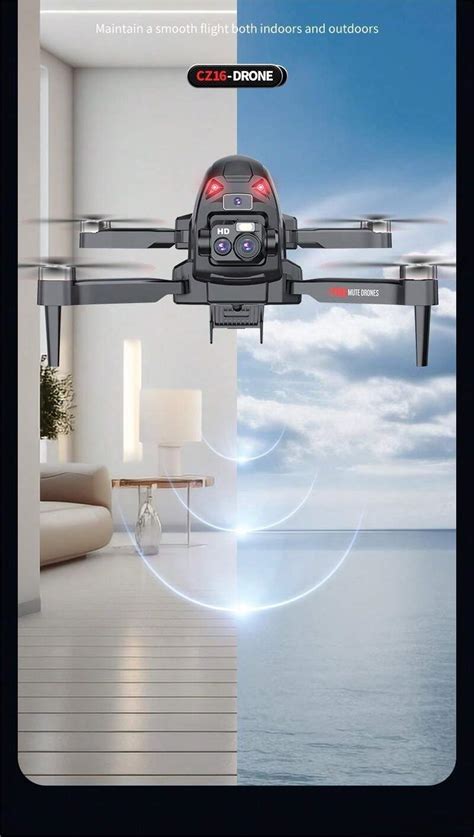 2024 New Cz16 Dual Camera Cz16 Drone Black Brushless Motor Optical