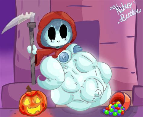 Rule 34 1girls Blue Hair Blue Nipples Blue Skin Breasts Out Flying Ghost Ghost Girl Halloween