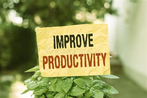 Word Writing Text Improve Productivity Business Concept For To